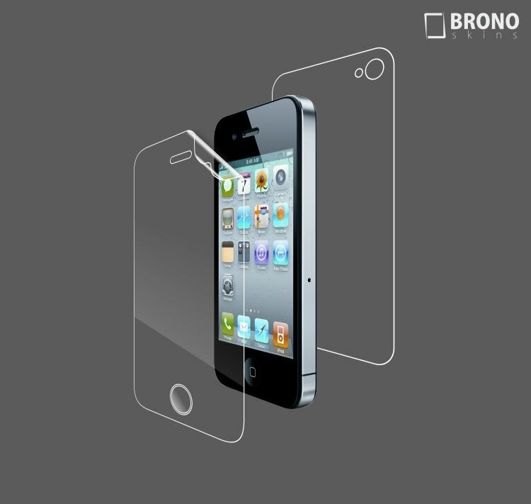 Защитная пленка для Apple iPhone 4S (Полная защита (экран+задняя панель))