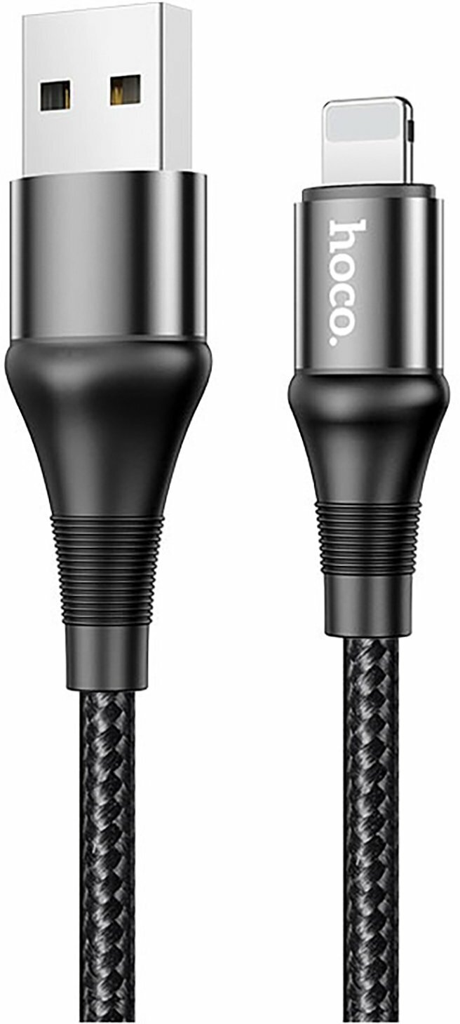 Дата-кабель USB универсальный Lightning Hoco X50 (2,4A) (черный)