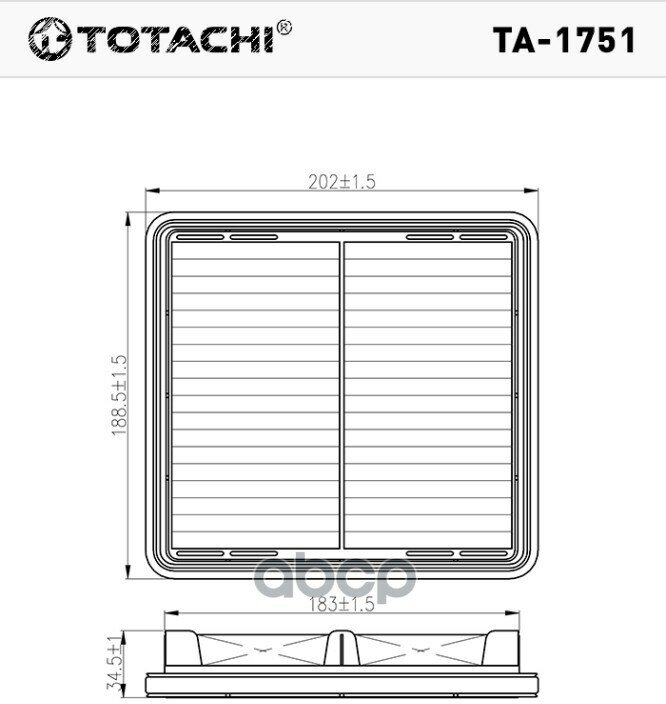 Фильтр воздушный TOTACHI арт. TA1751