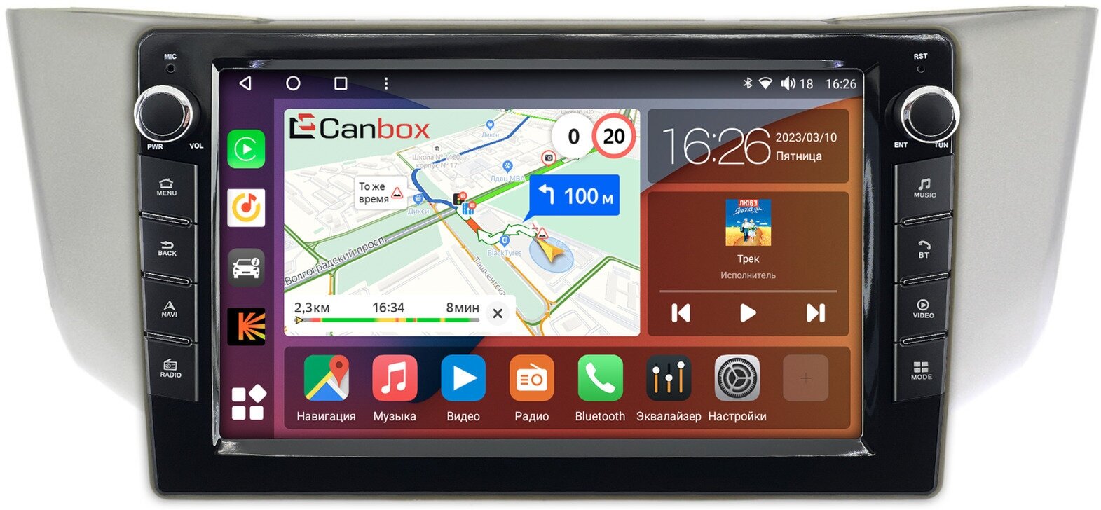 Штатная магнитола Lexus RX 300, RX 330, RX 350, RX 400h 2003-2009 Canbox H-Line 7822-9161 Android 10 (4G-SIM, 4/32, DSP, IPS) С крутилками