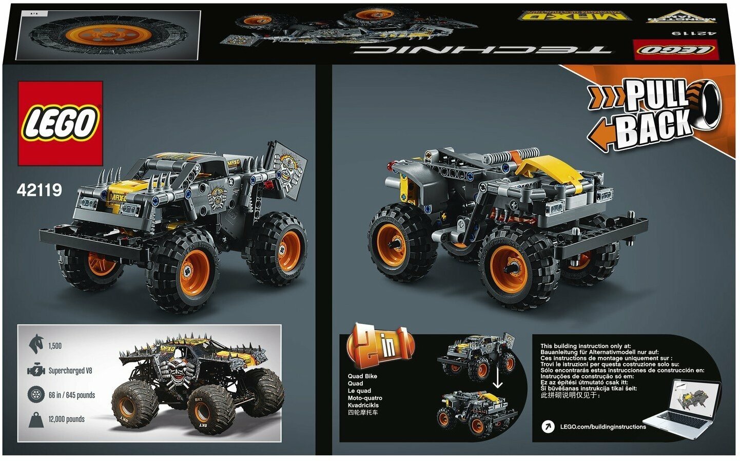 Конструктор LEGO 42119 Monster Jam Max-D — фото 1