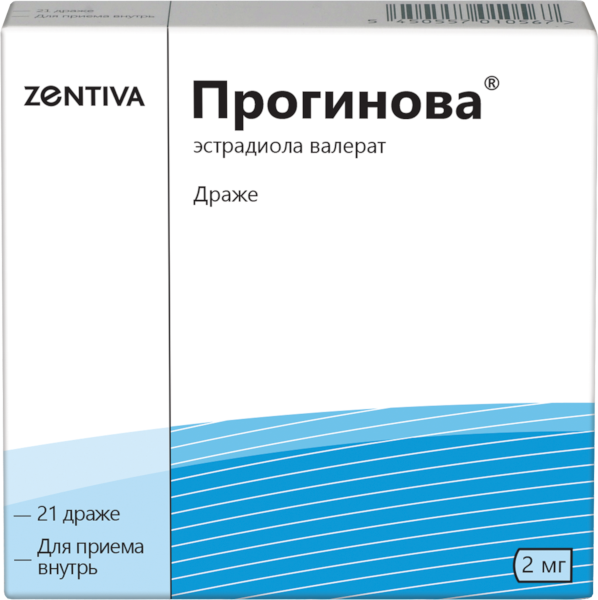 Прогинова драже / таблетки, покрытые оболочкой 2 мг 21 шт