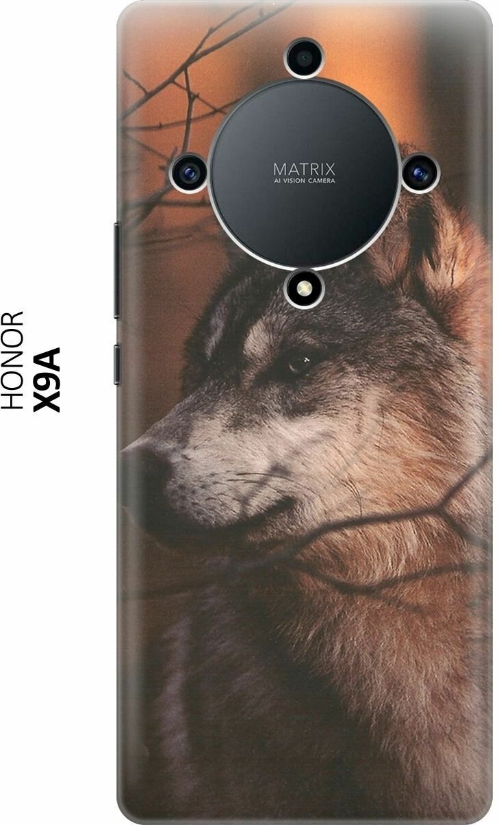 Силиконовый чехол Красивый волк на Honor X9a / Magic5 Lite / Хонор Х9А / Мэджик 5 Лайт