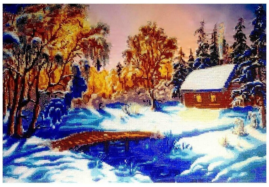 Набор для вышивания бисером FeDi "Зимний вечер"