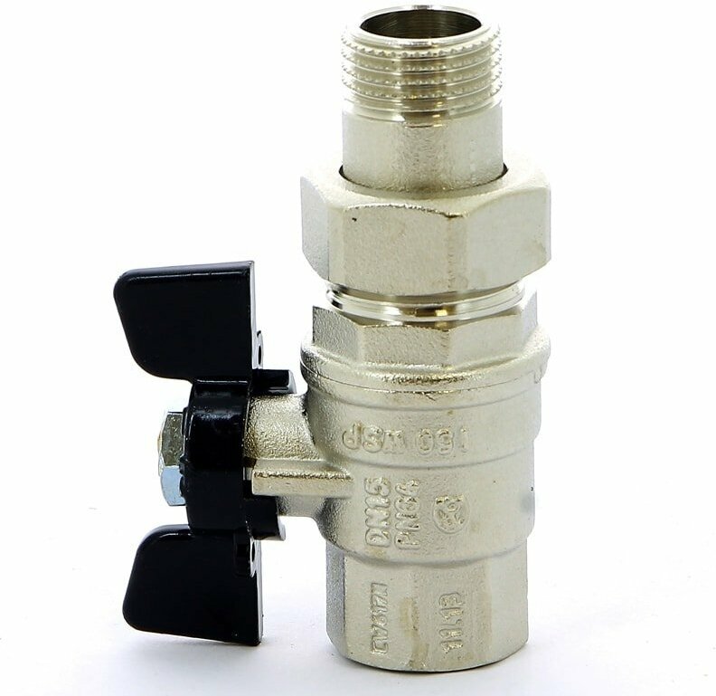 Кран шаровый BUGATTI OREGON 1/2" ВН американка бабочка