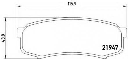 Колодки тормозные дисковые задн, LEXUS: GX 470 09-, GX 470 01-09 MITSUBISHI: PAJERO IV 3.2 DI-D/3.2 TD 4WD/3.8 V6/3.8 V6 06-, PAJERO IV VAN 3.2 DI-D Brembo P83024