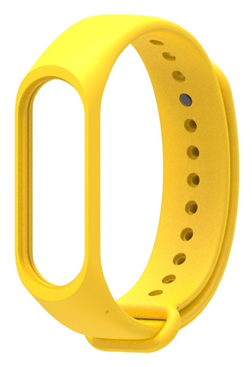 Ремешок силиконовый для Xiaomi Mi Band 5 / 6 (Желтый)