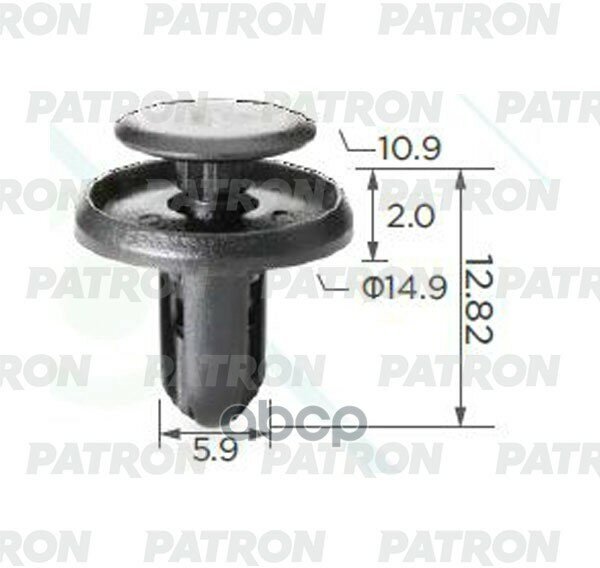 Клиса ластмассовая (аковка 1шт) Hyundai, Mitsubishi, Nissan, Subaru рименяемость: одкрылки, PATRON арт. P370215A