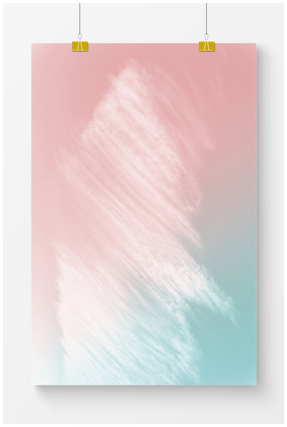 Постер на стену для интерьера Postermarkt Розово мятное небо, 50х70 см