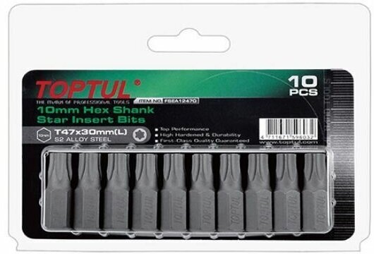 Насадка TORX T45 30мм 10шт блистер TOPTUL (FSEA1245G)