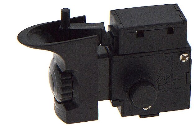 Выключатель (FA2-2/1BEK 6(6)A 250V -5E4) подходит для дрели ИНТЕРСКОЛ ДУ-13/500ЭР (s/n 545), ДУ-13/580ЭР (s/n 632)