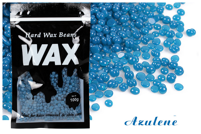 Горячий воск с ароматом-Азулен в гранулах для депиляции Hard Wax Beans 100гр