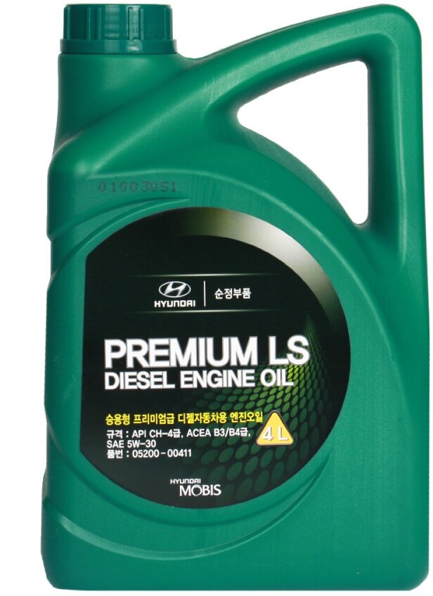 Масло моторное Hyundai Premium LS Diesel, полусинтетика, 5W-30