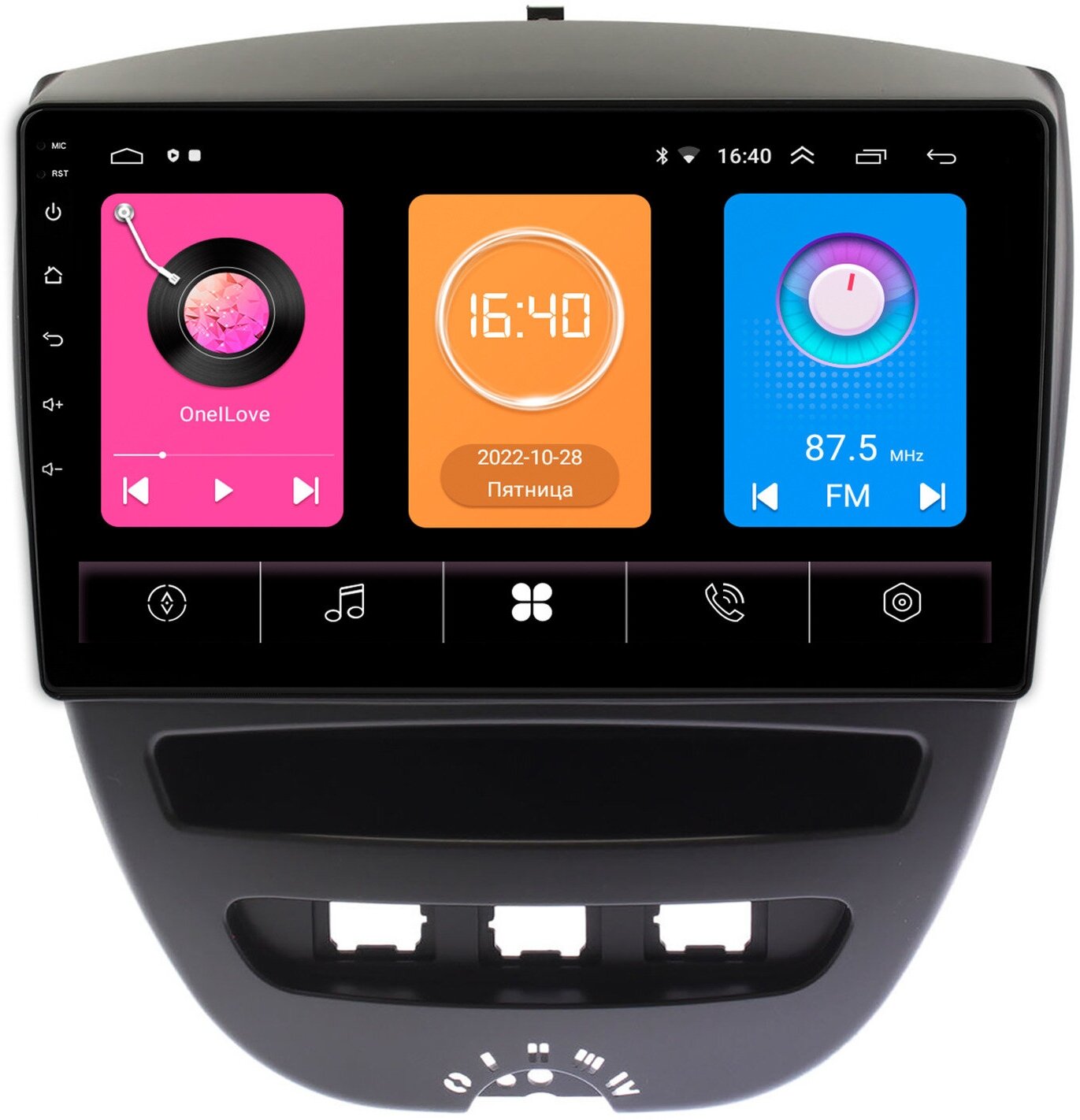 Штатная магнитола Peugeot 107 2005-2014 OEM RK10-1152 на Android 10 (CarPlay, AHD, 1/32)