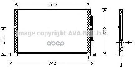 Радиатор кондиционера FORD MONDEO III 1.8, 2.0, 2.5 (00>) Ava арт. FD5302
