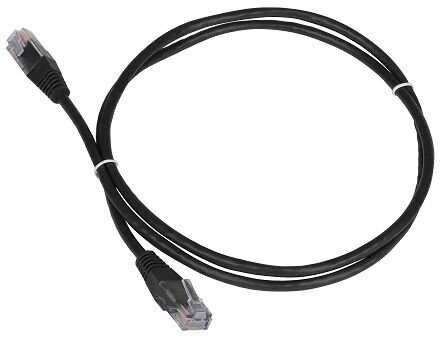Кабель патч-корд U/UTP 5e кат. 1,5м. TWT TWT-45-45-1.5-BK черный