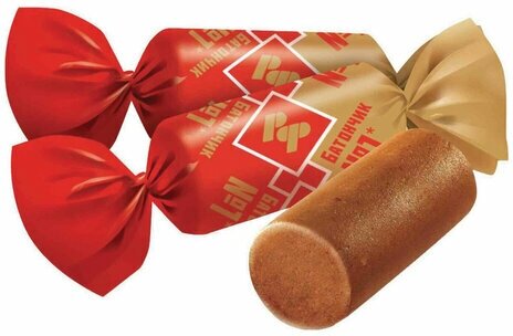 Конфеты шоколадные РОТ фронт «Батончики», пралине с дробленными вафлями, 1 кг, пакет