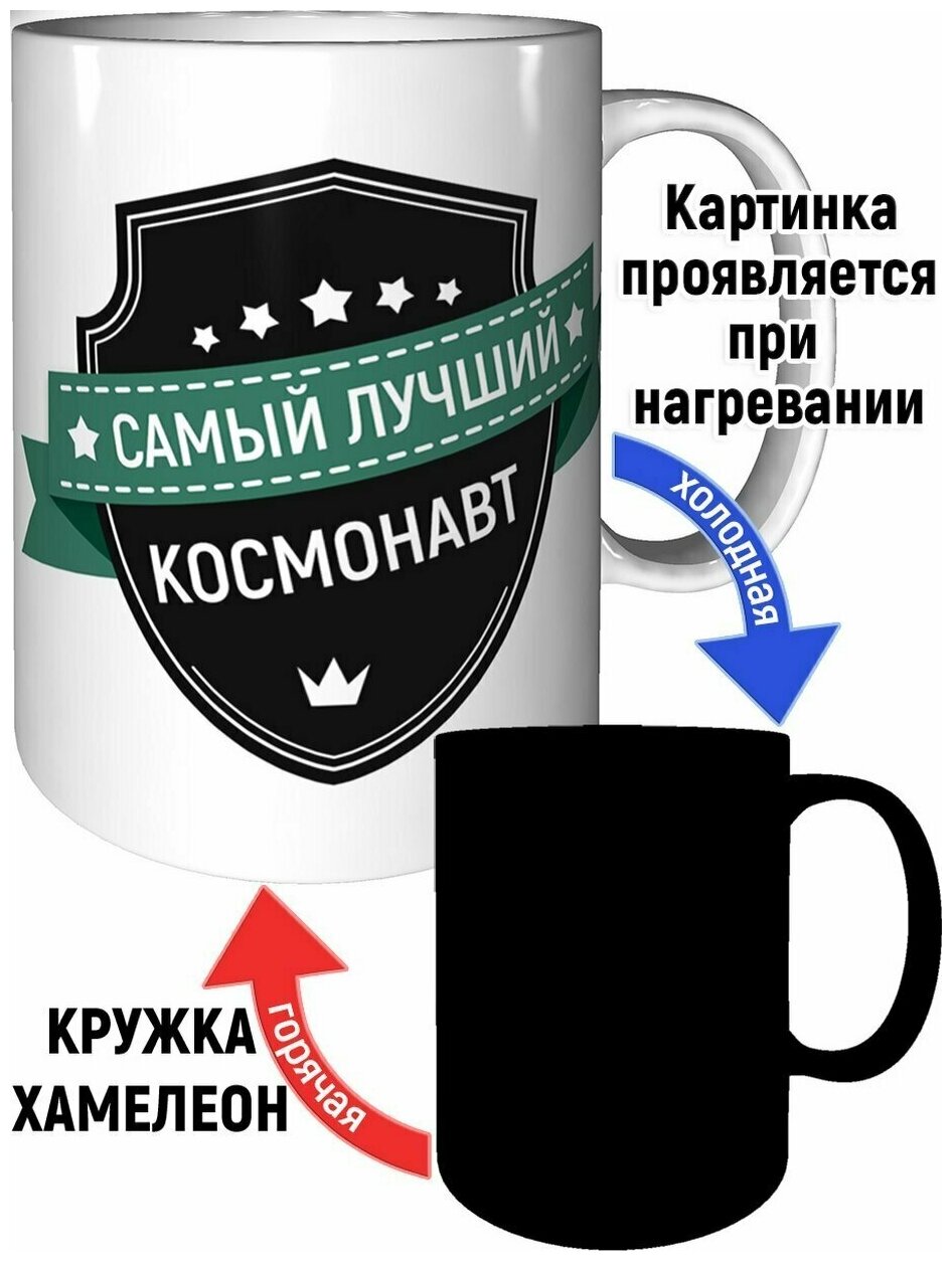 Кружка самый лучший Космонавт - с эффектом хамелеон.