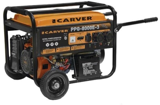 Генератор бензиновый CARVER PPG- 8000E-3