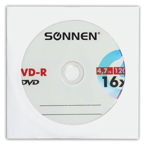 Диск Sonnen DVD-R 4.7 Gb 16x конверт (1 шт)