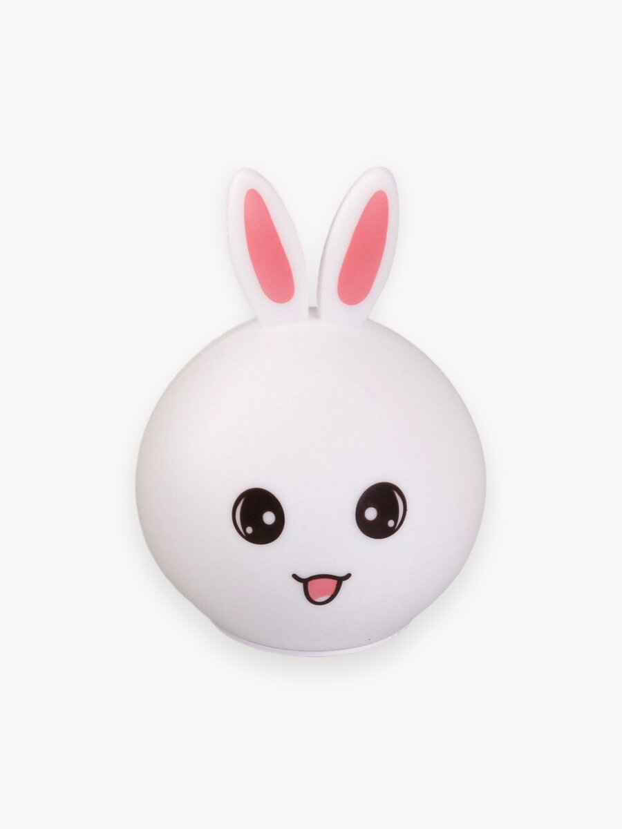 Детский ночник с таймером силиконовый Зайчик, беспроводной светильник для малышей Кролик