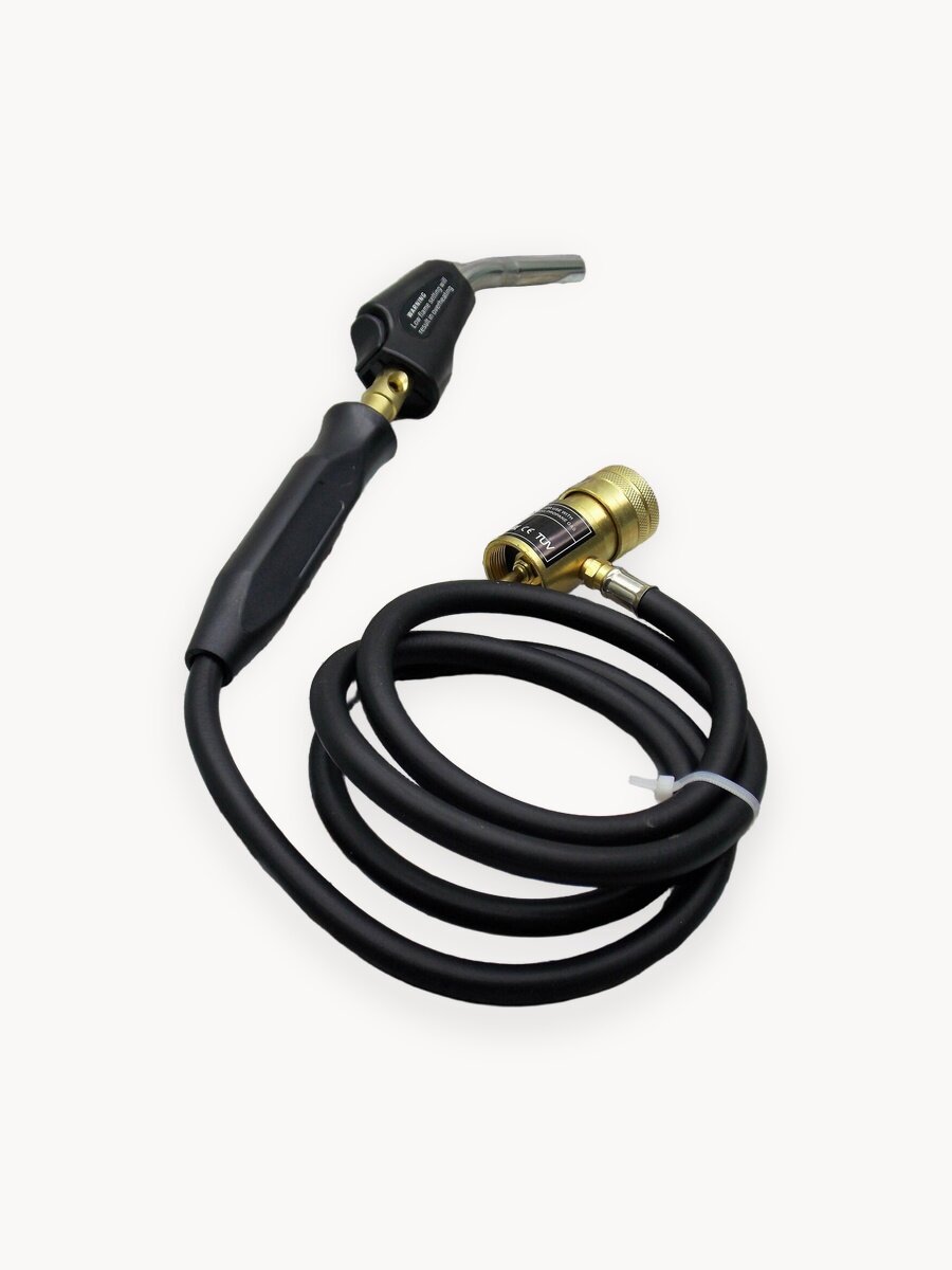 Газовая паяльная горелка T-CA для мапп газа с шлангом, пьезоподжигом. (Мапп)