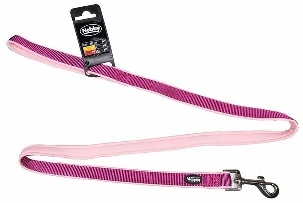 Nobby Поводок для собак Classic Preno, нейлон, малиновый/ розовый, длина 120 см, ширина 15-20 мм