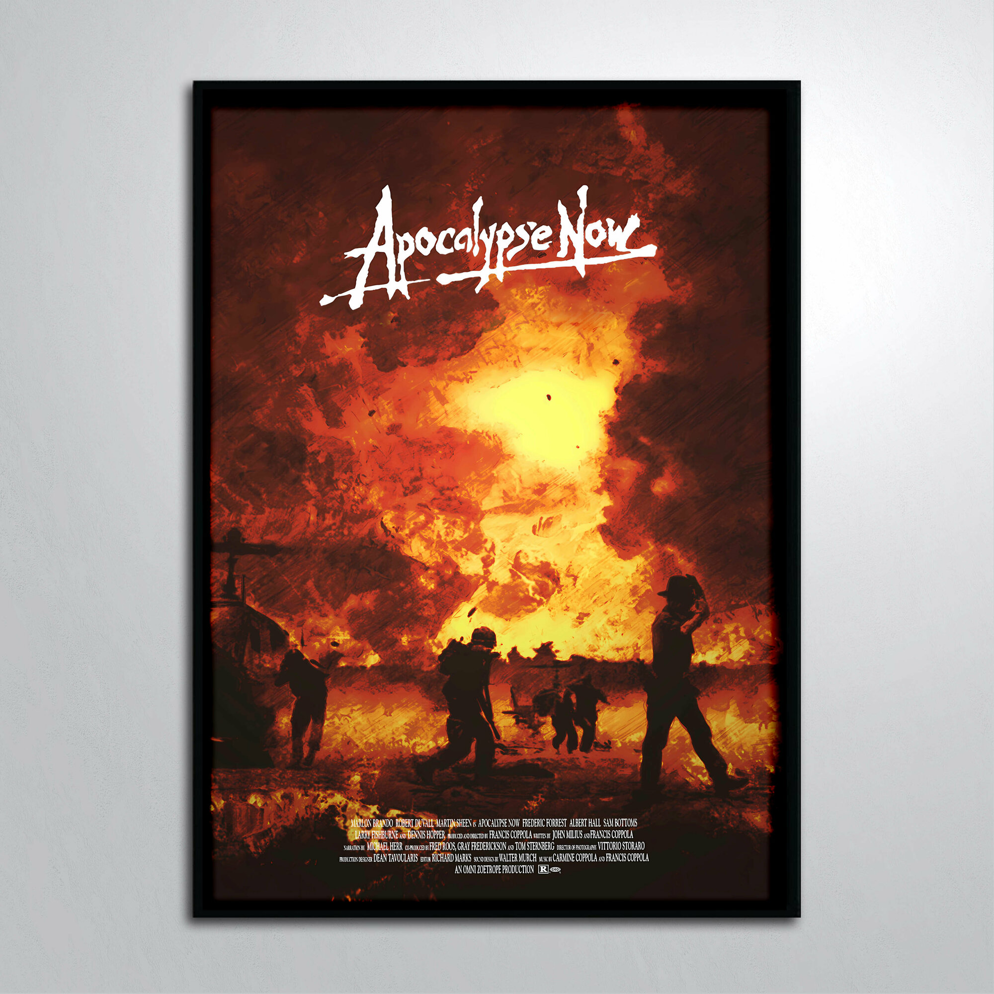 Постер без рамы/Коппола Марлон Брандо Апокалипсис сегодня Огонь Арт Apocalypse Now