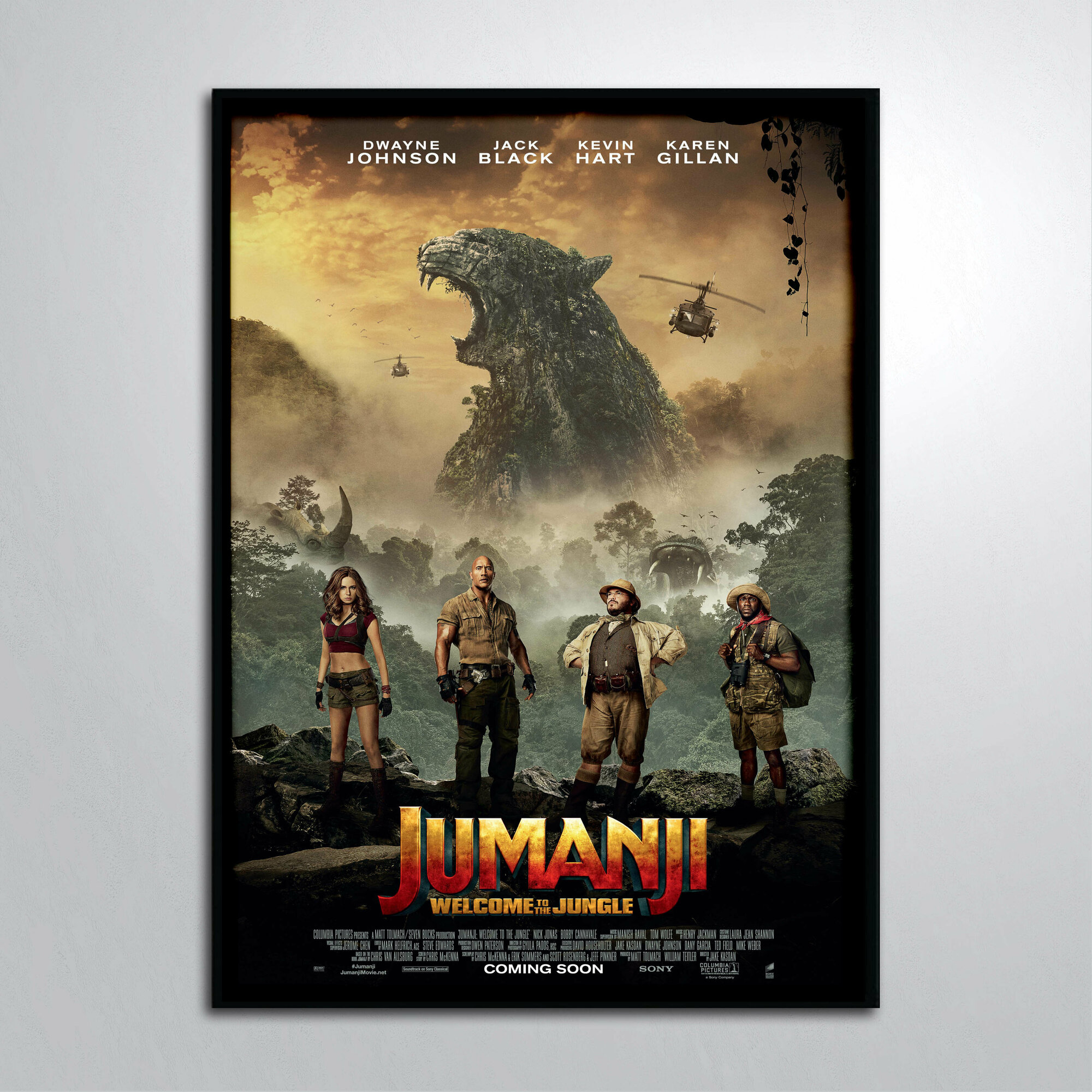 Постер без рамы/Джуманджи Зов джунглей Герои Jumanji Welcome to the Jungle