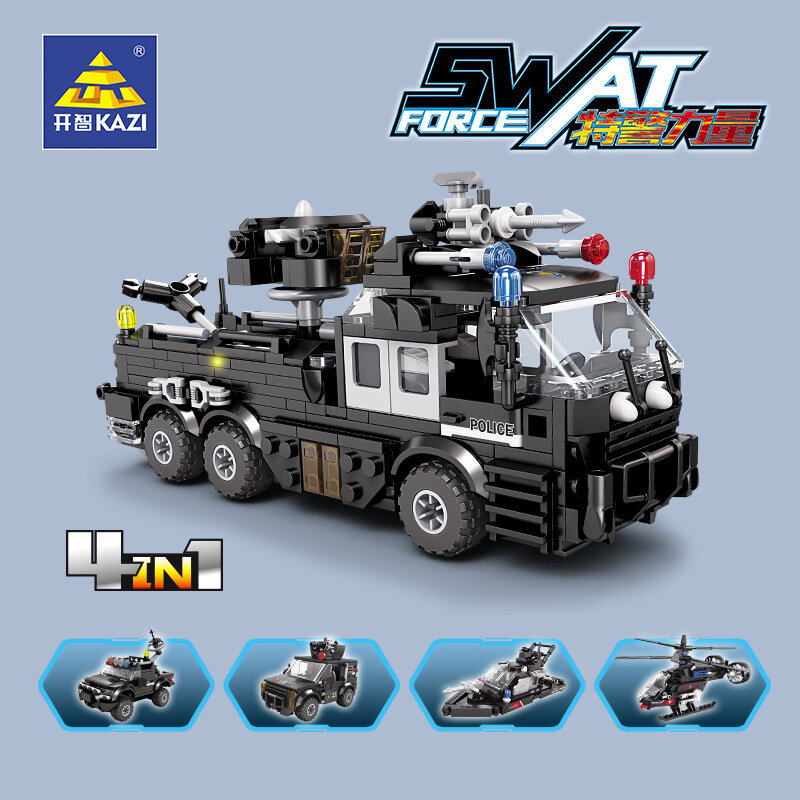 Kaizhi 80045 Мир океана, королевский краб, лобстер, осьминог, акула, сборная модель, детская сборка, строительный блок, игрушка