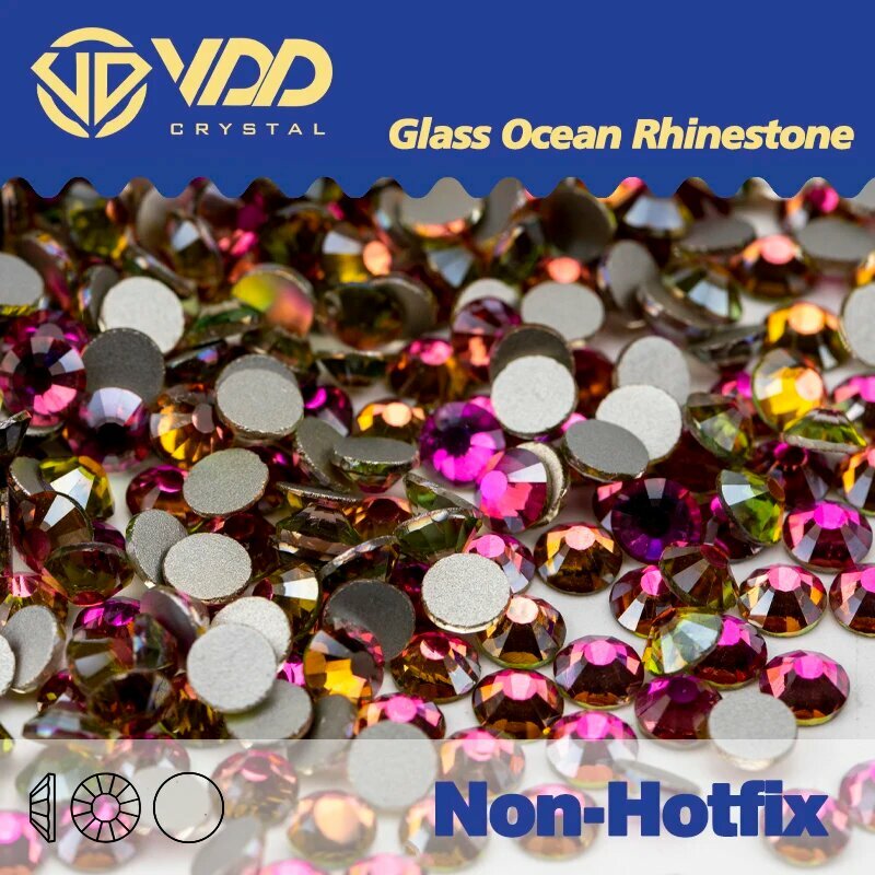 Стеклянные кристаллы VDD Ocean, SS16, 1440 шт