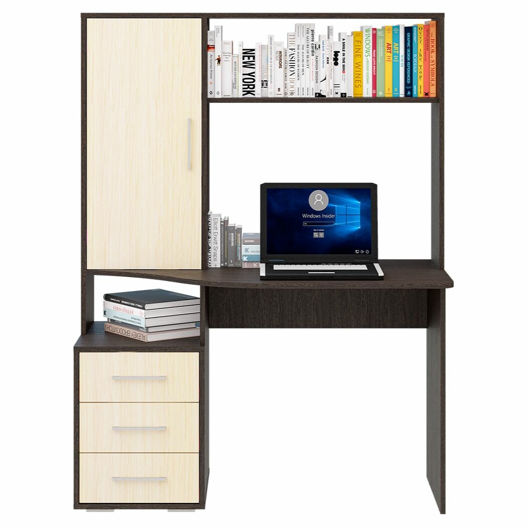 Стол компьютерный СК-55, Венге/Дуб молочный