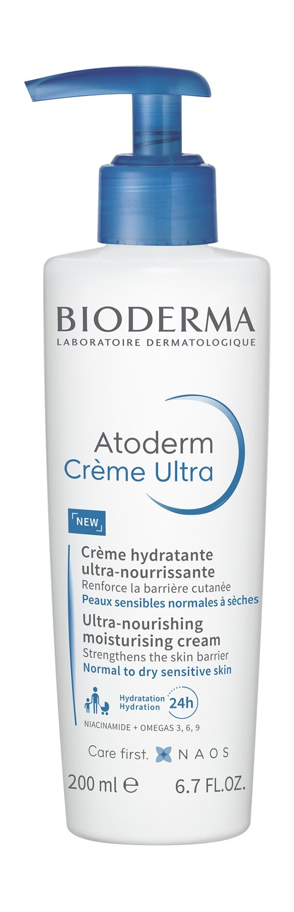 BIODERMA Atoderm Ultra Крем для увлажнения нормальной и сухой кожи лица и тела, 200 мл