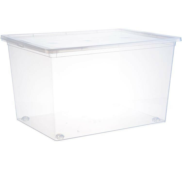 Ящик 50 л 530х370х300 прозрачный пищевой полипропилен М-Пластика М2354