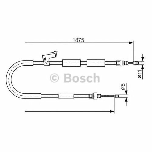 Тросик, cтояночный тормоз Bosch 1987482057 для Mazda 3