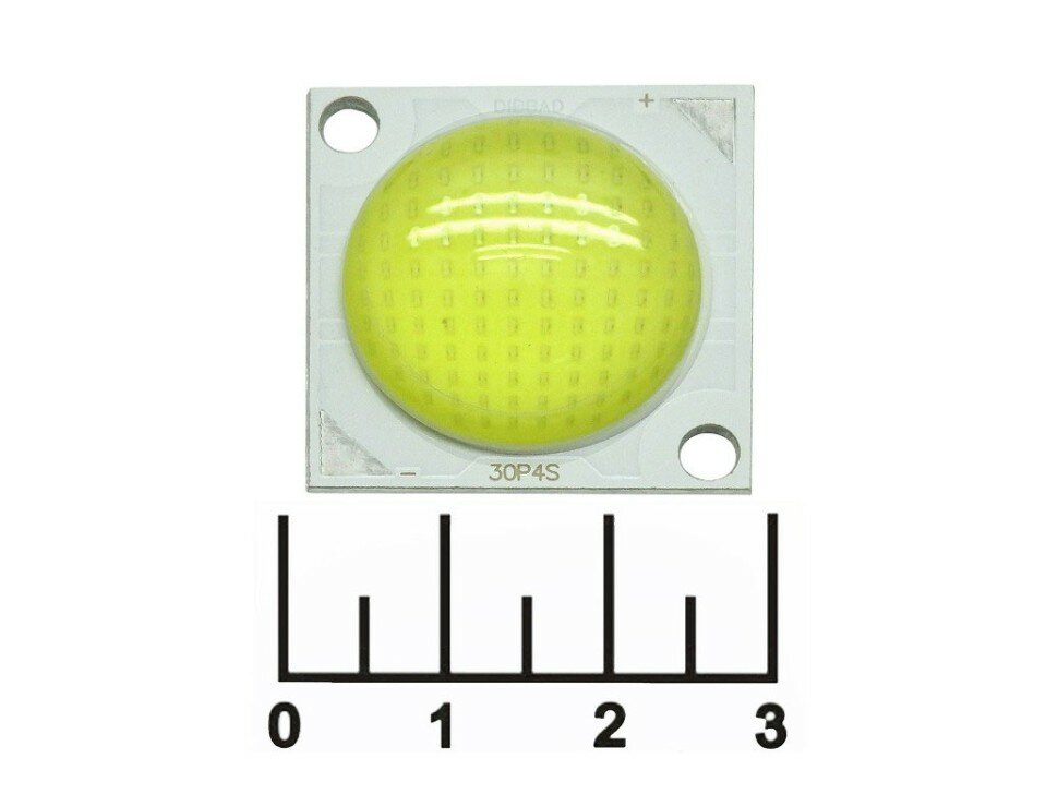 Светодиод LED 50W белый 12-15V 4500lm 6500K 30P4S с линзой