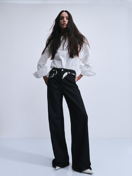 Джинсы широкие 