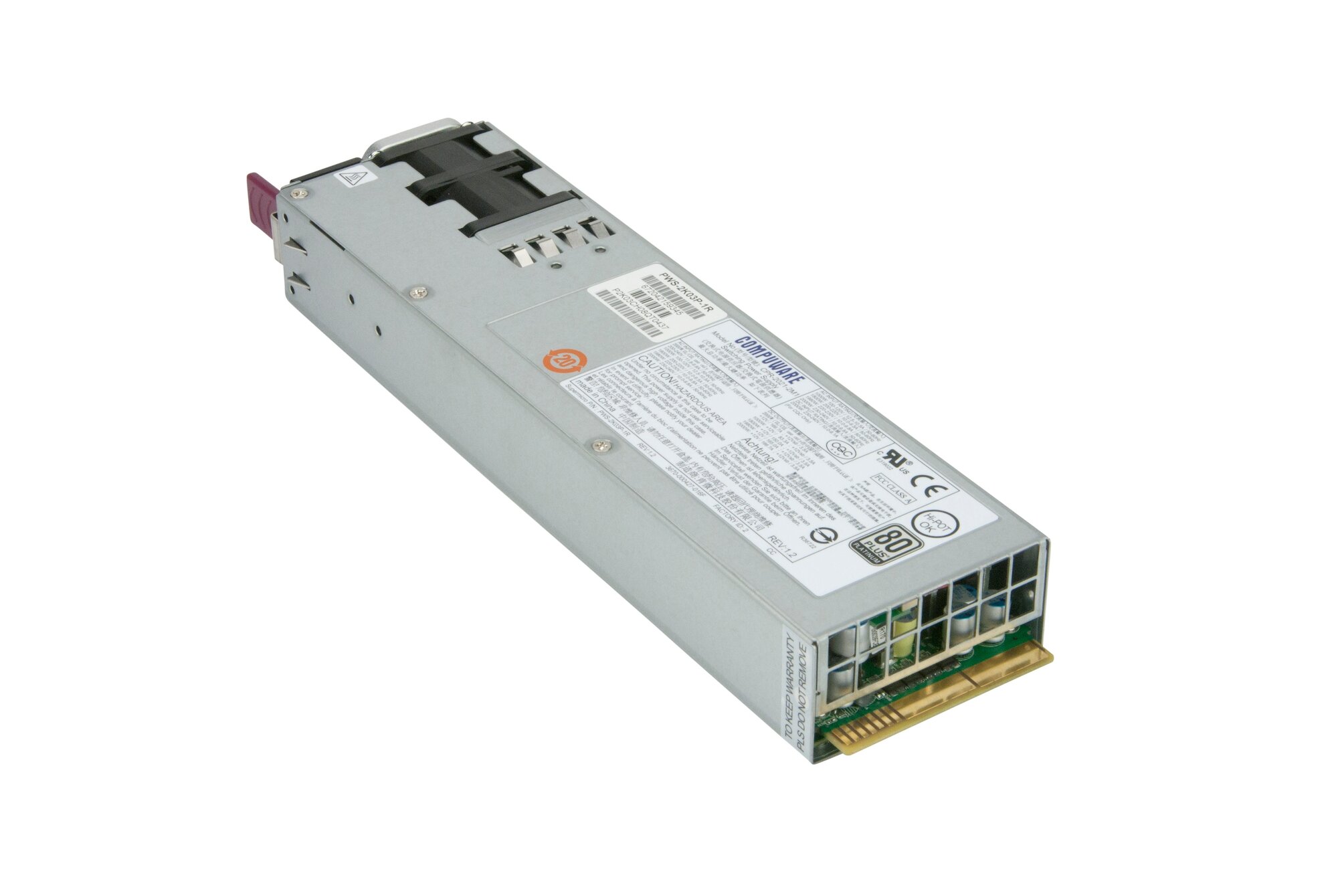 Блок питания Supermicro PWS-2K03P-1R, 2000Вт, форм-фактор 1U