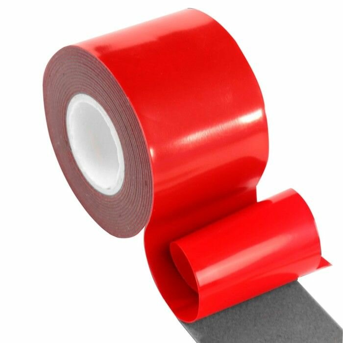 Клейкая лента TORSO Автомобильная, двусторонняя, усиленная, вспененная, 30 мм, 2 м