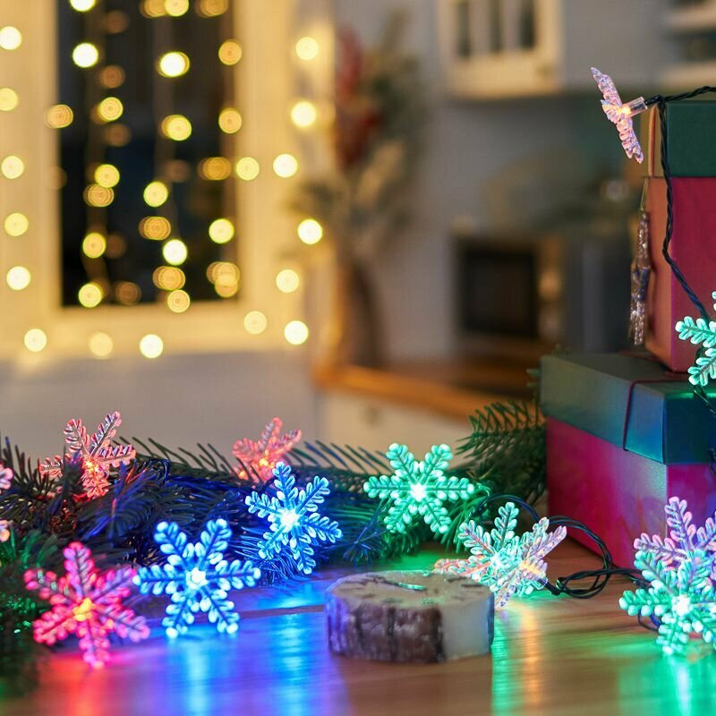 Домашняя гирлянда для елки, комнаты или дома, интерьерная новогодняя и декоративная
