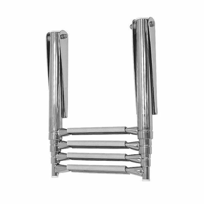 Трап телескопический складной узкий, 4 серых ступени (ширина 264 мм.) (10269477)