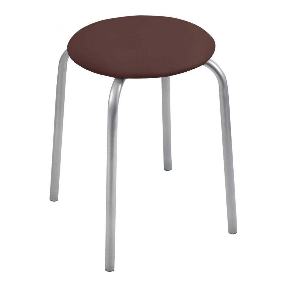 Табурет для кухни НИКА классика 2, стул круглое сиденье, коричневый, 32 см