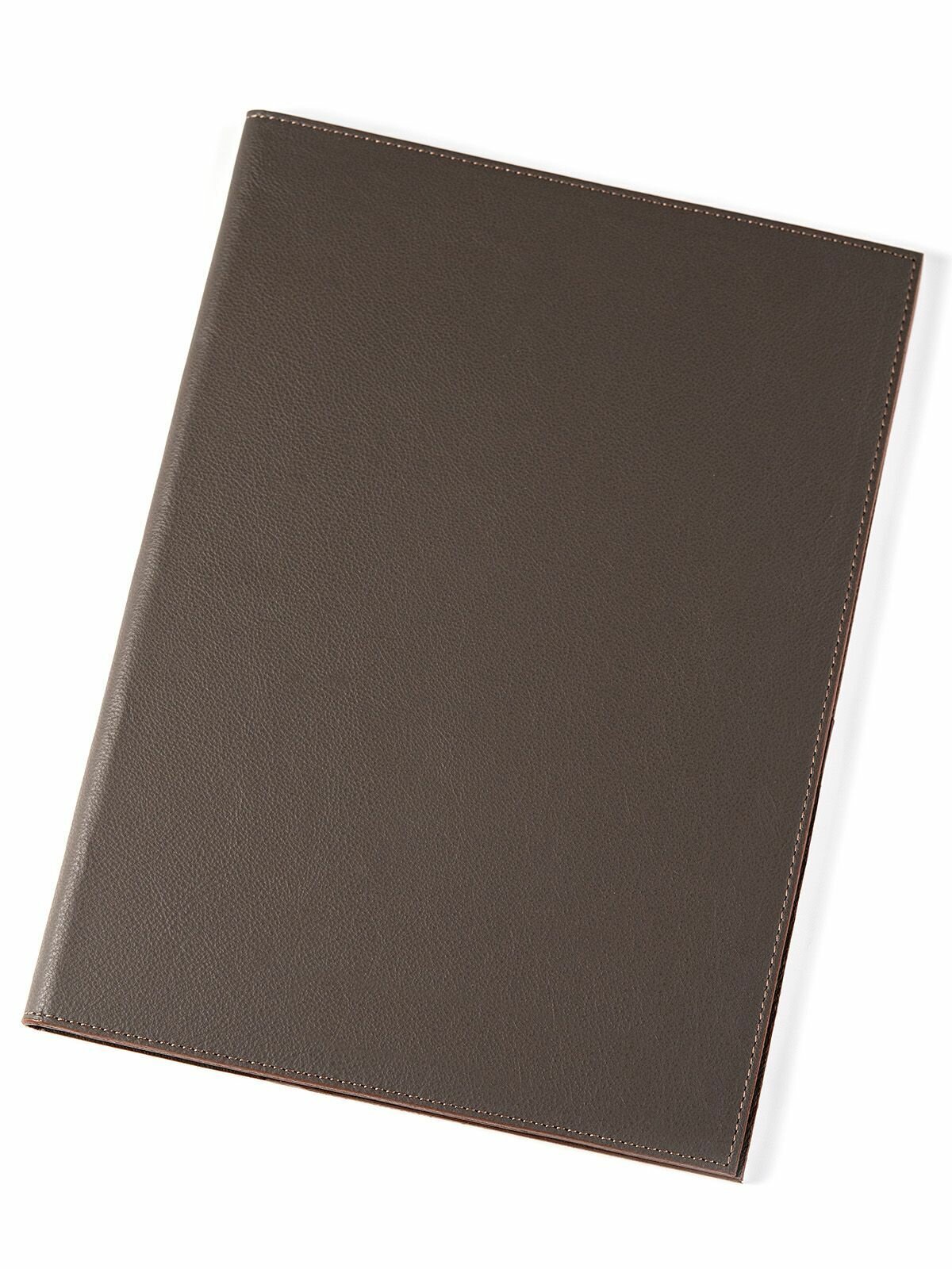 Кожаная папка для бумаг "на подпись" Alford Choc by J.Audmorr, коричневая. Папка для руководителя
