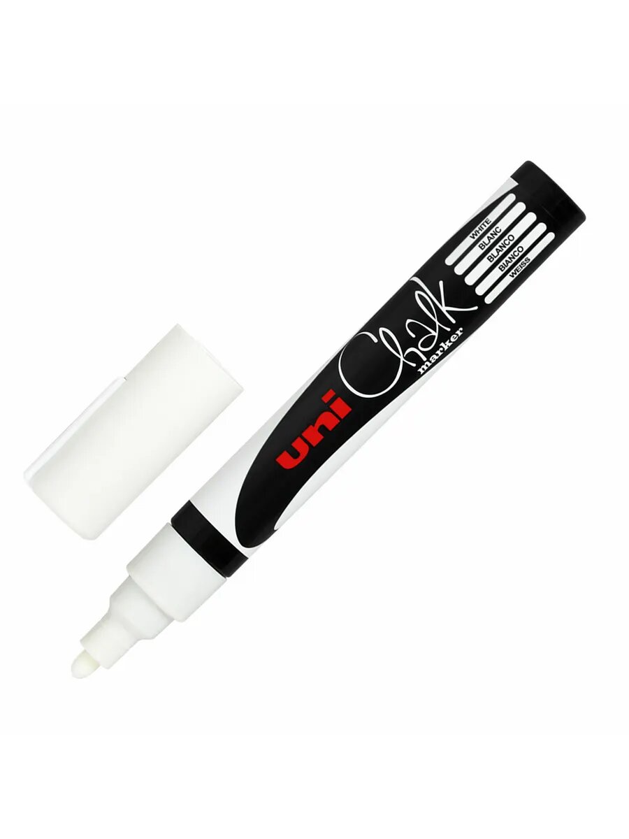 Маркер меловой, 1,8-2,5 мм, белый, влагостираемый
