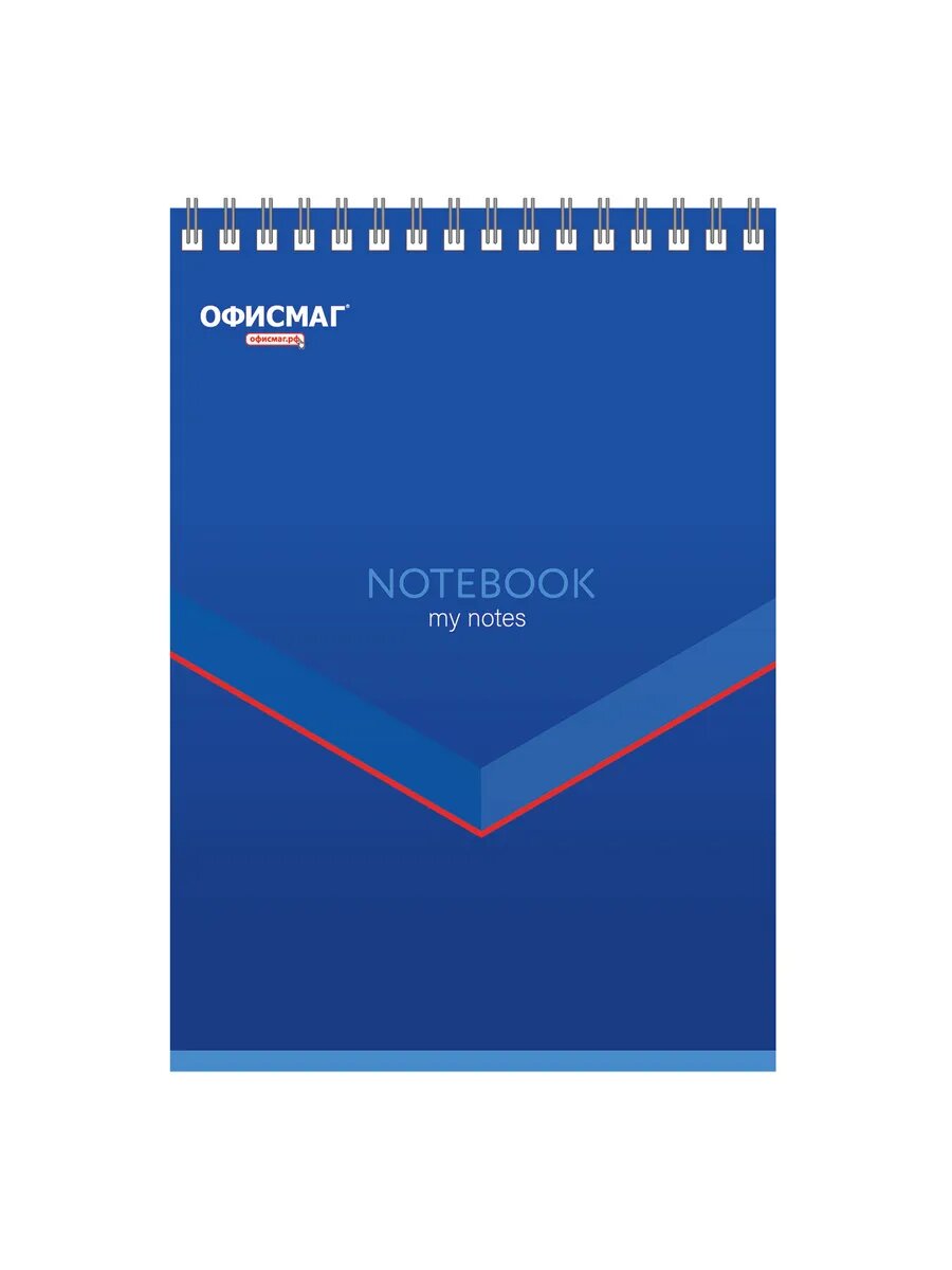 Блокнот А5 клетка на гребне 80 листов 2 шт.