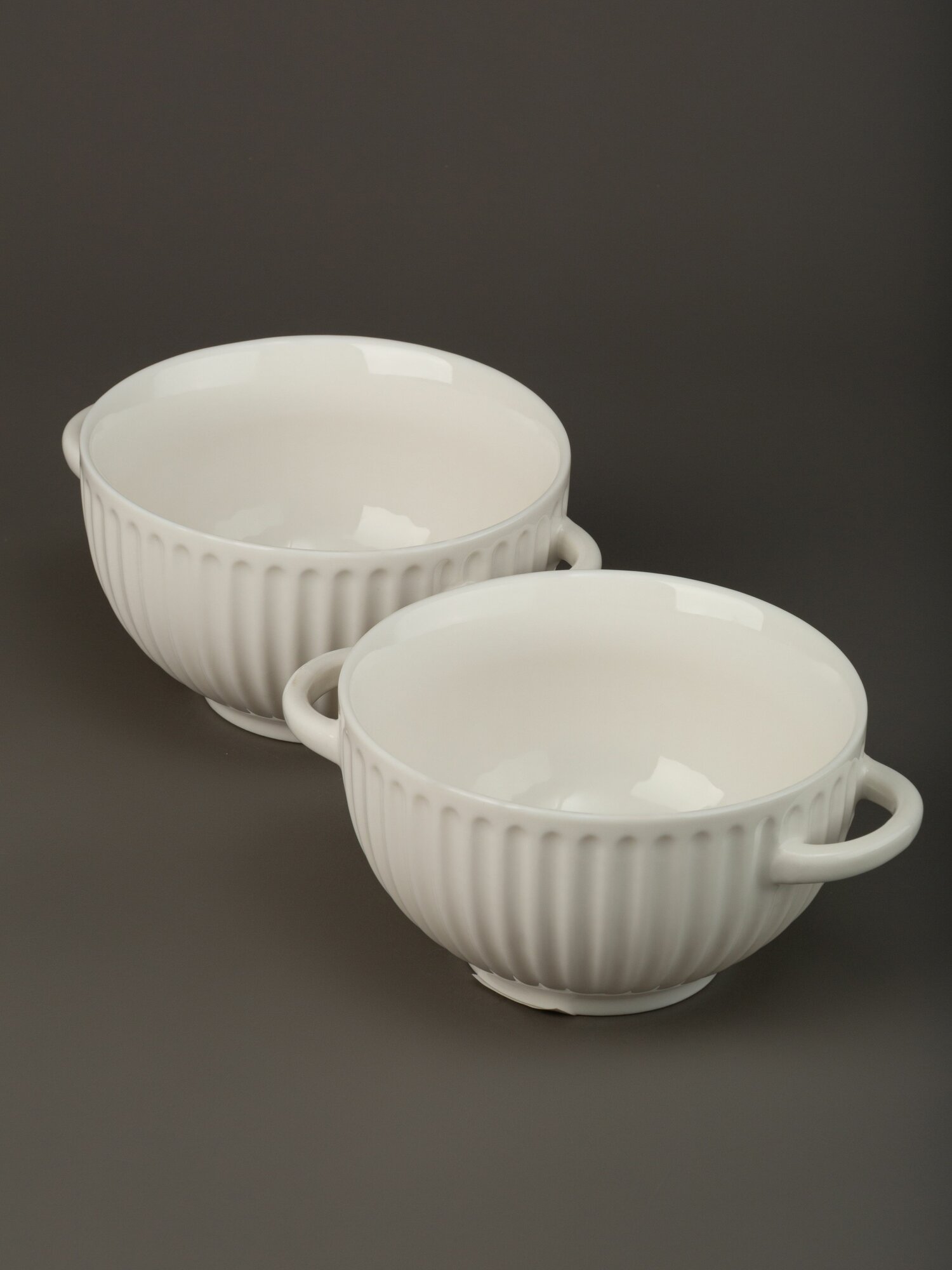 Бульонница 650мл фарфоровая - 2 штуки