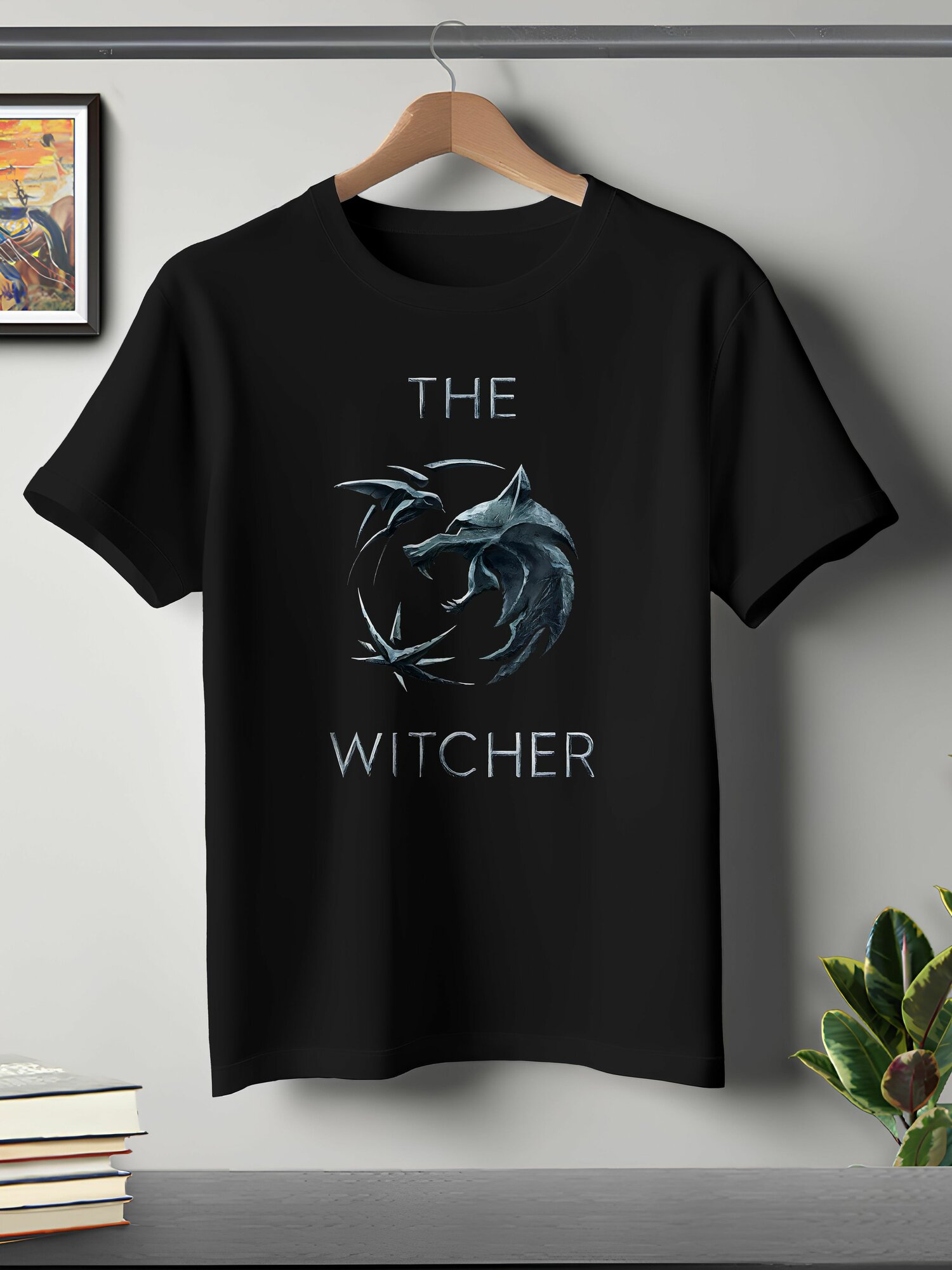 Футболка ONEQ унисекс 56-58 (3XL) размер с принтом Ведьмак, черная