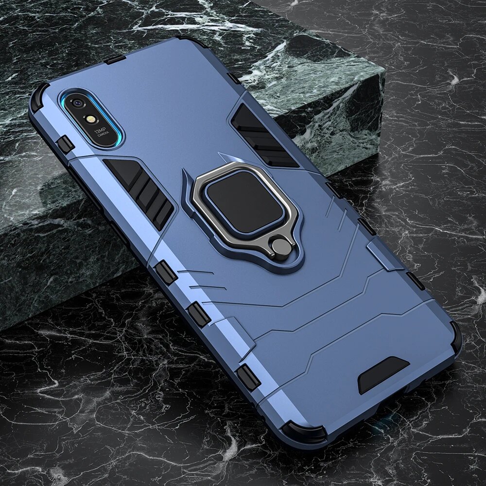 KEYSION противоударный бронированный чехол для Xiaomi Redmi 9A 9C 9T 10C кольцо-подставка бампер задняя крышка телефона для Xiaomi Redmi 10A Note 9T 9A