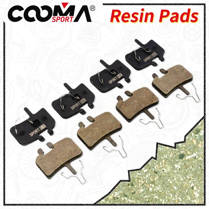 Тормозные колодки COOMA SPORT для Hayes HFX 9/NINE/MAG Plus, полуметаллические, 4 пары