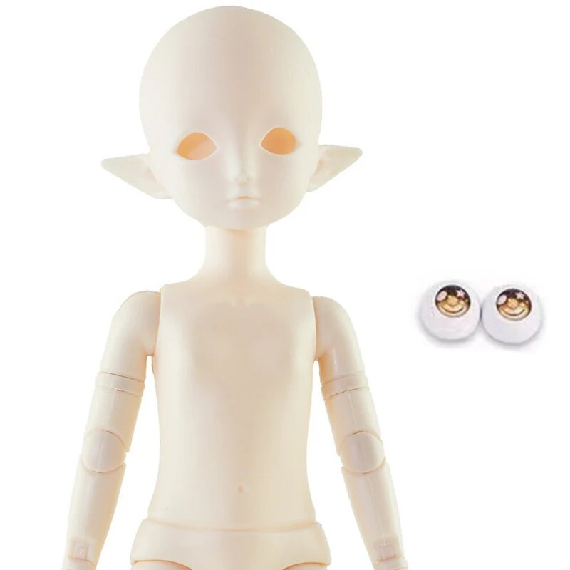Кукла-эльф из пластика 17/30 см 22 шарнира no makeup yellow eye, B (head and body)
